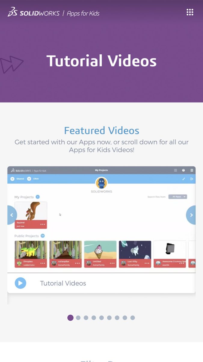 Website Design & Development for Dassault SolidWorks Apps for Kids | Jackrabbit Design